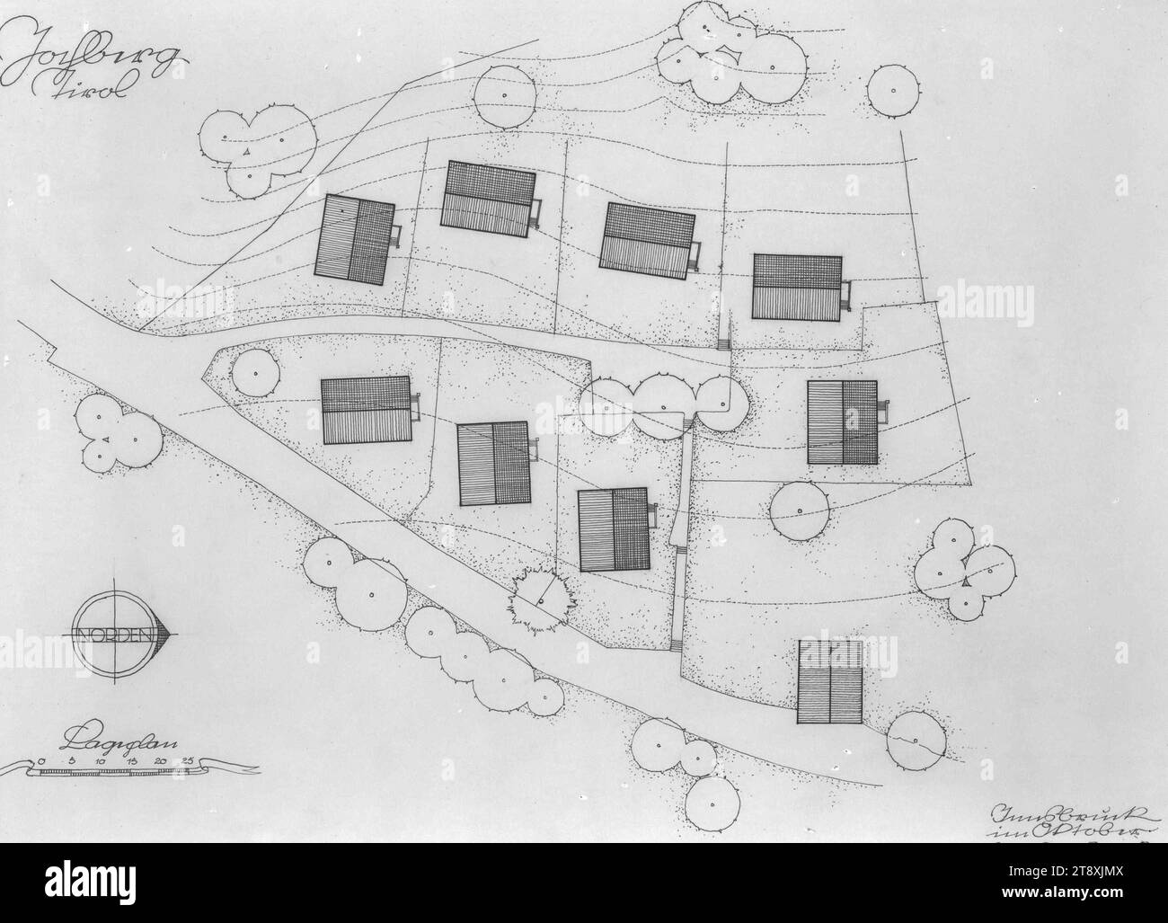 Site plan of a planned settlement in Jochberg (T) (1939), Martin ...