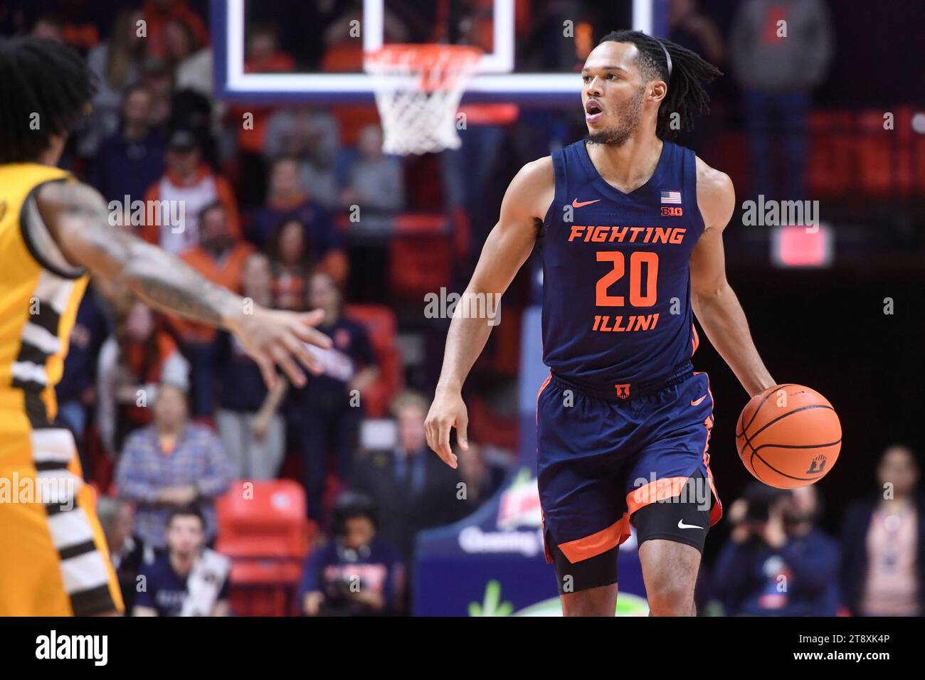 CHAMPAIGN, IL - NOVEMBER 17: Illinois Fighting Illini Guard Ty Rodgers ...