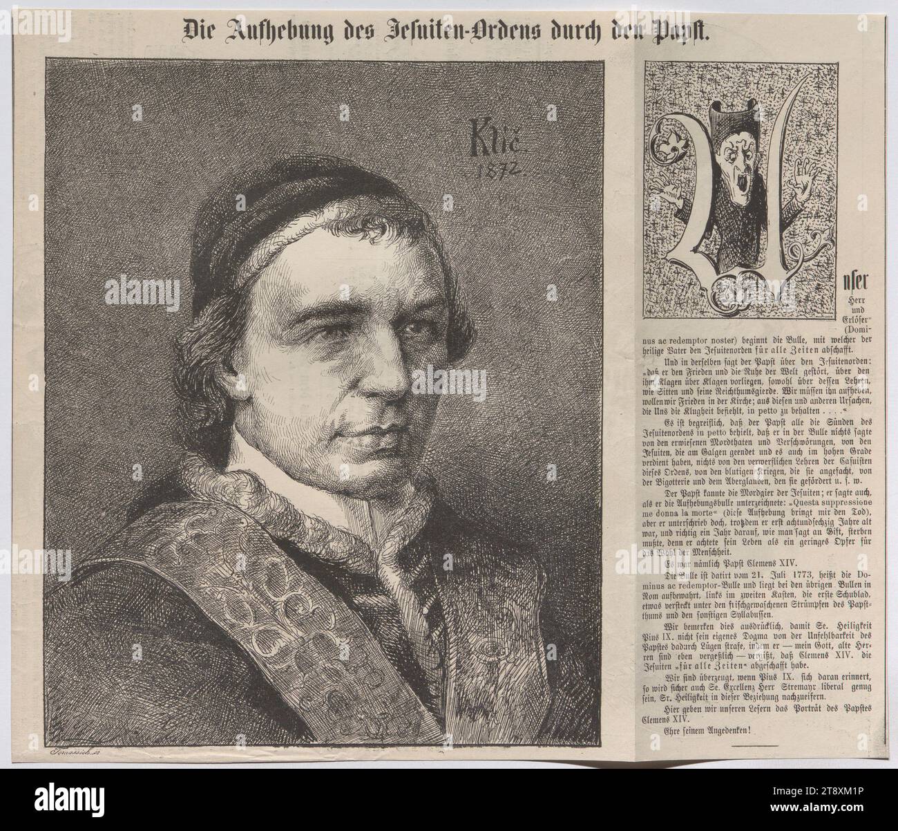 Pope Clement XIV; The Pope's Abolition of the Jesuit Order (from 'The ...