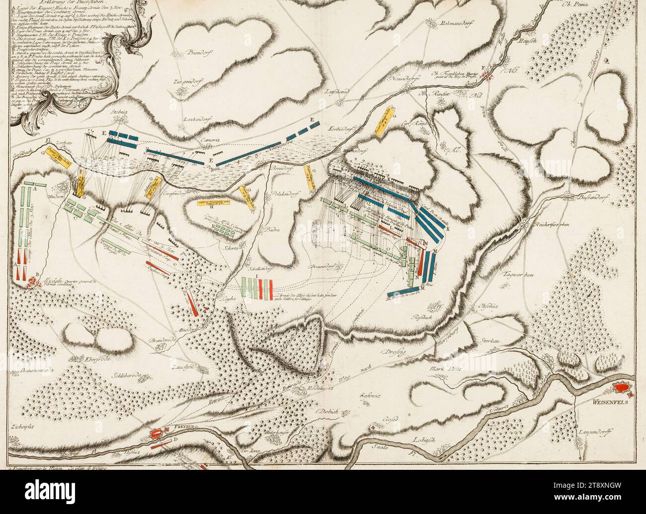 Plan of the Battle of Rossbach on November 5, 1757, Unknown, 1757 ...
