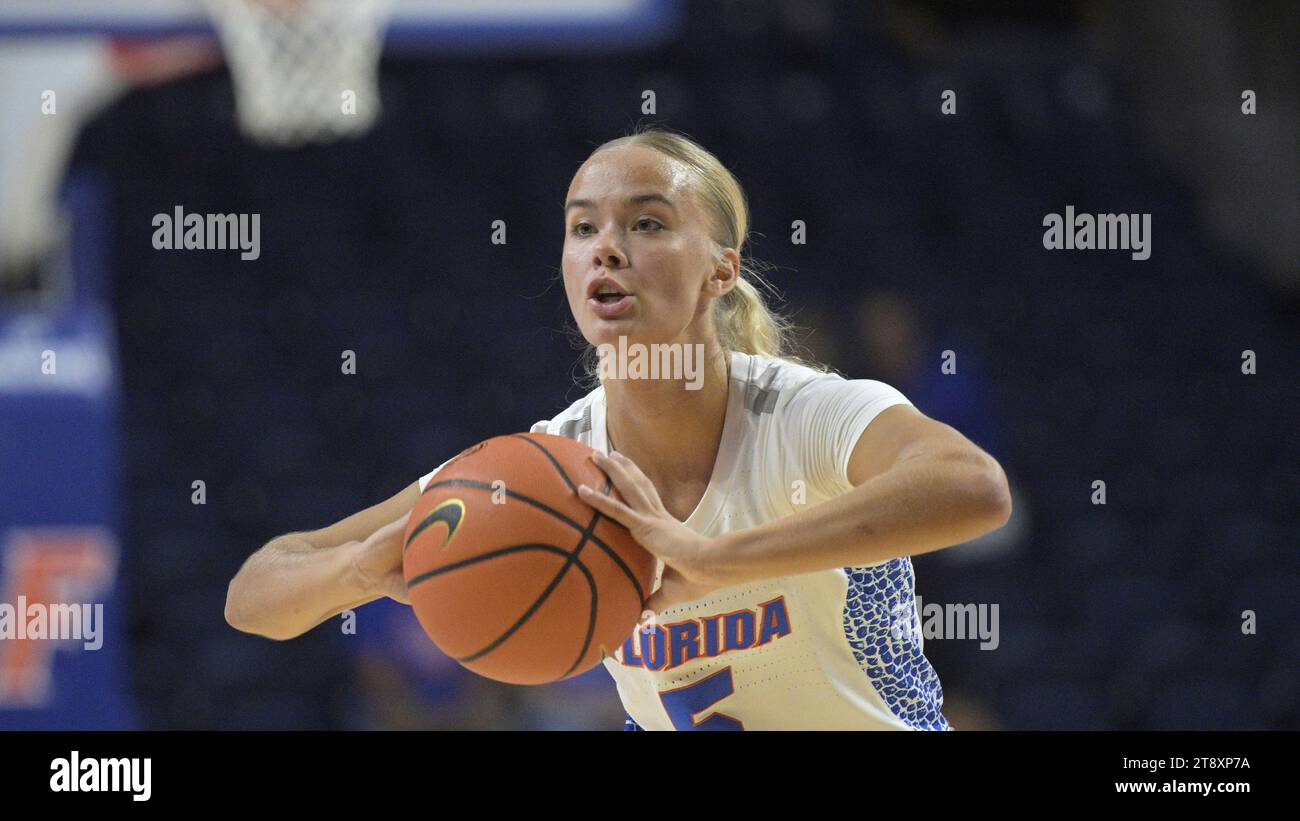 Florida guard Alberte Rimdal (5) during the first half of an NCAA ...