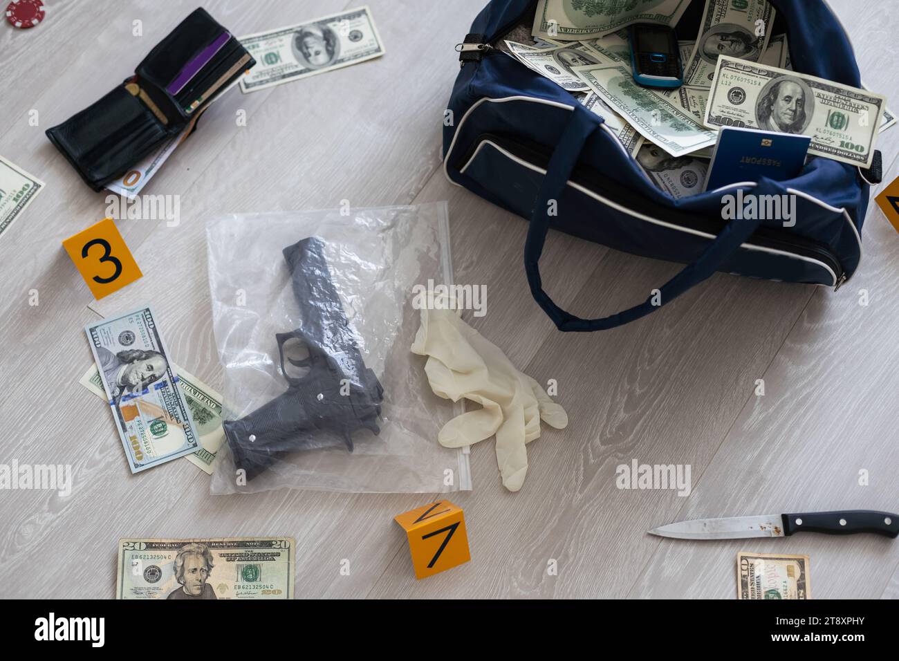 Hundred dollar bills in box hi-res stock photography and images - Alamy