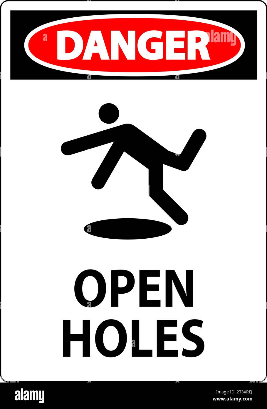 Danger Sign Open Holes Stock Vector Image & Art - Alamy