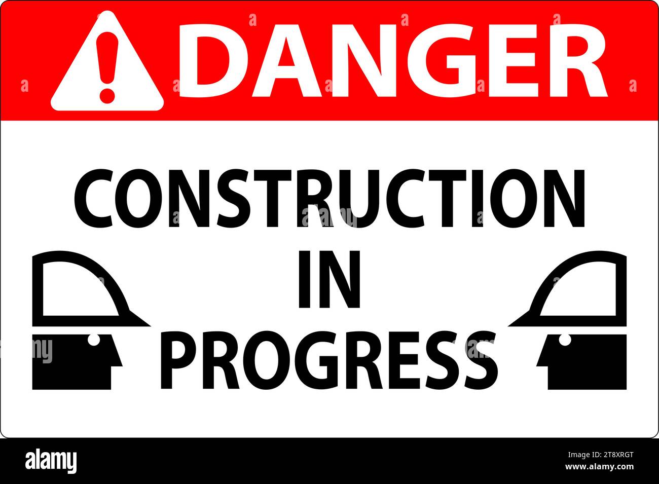 Danger Sign Construction In Progress Stock Vector Image & Art - Alamy