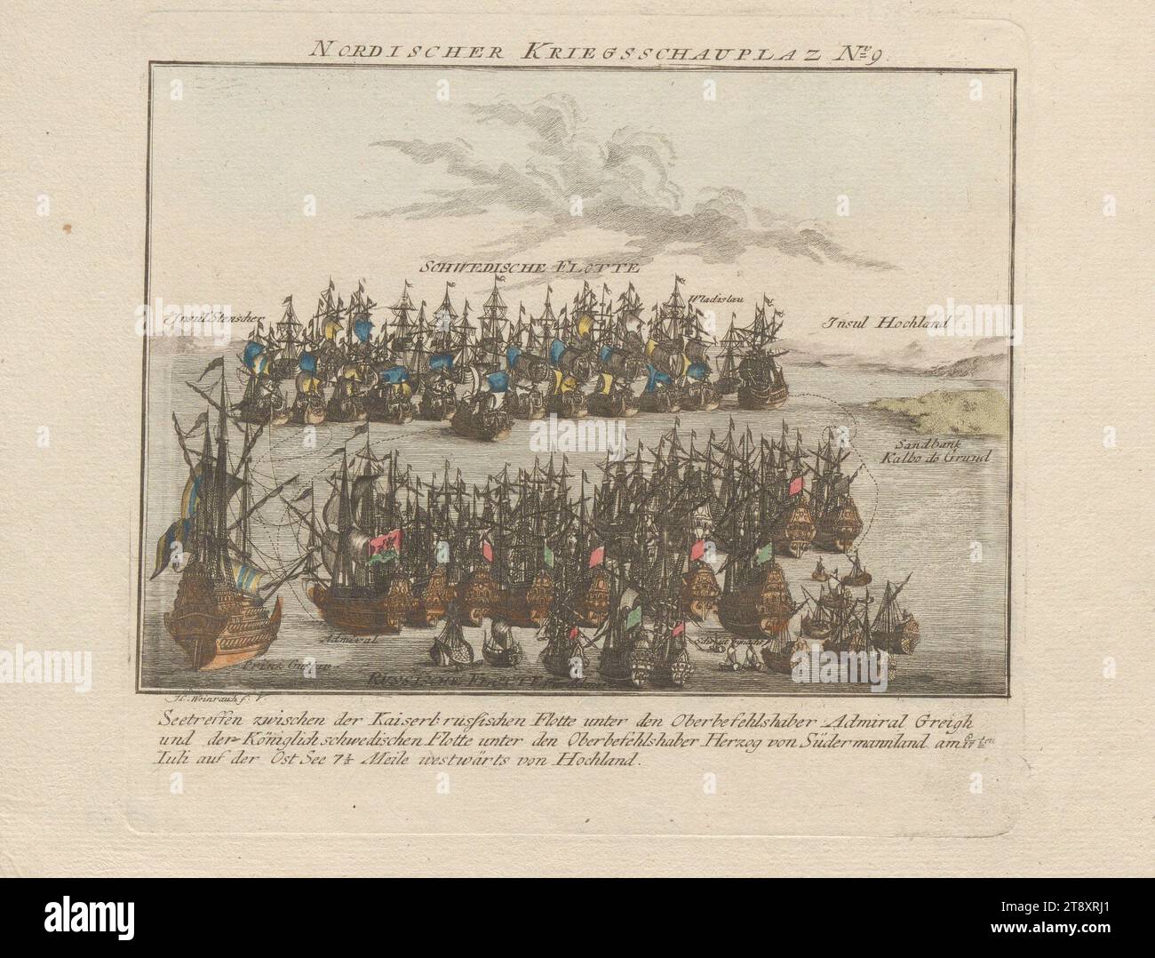 No. 9 of the series 'Nordic theater of war': sea meeting of the ...