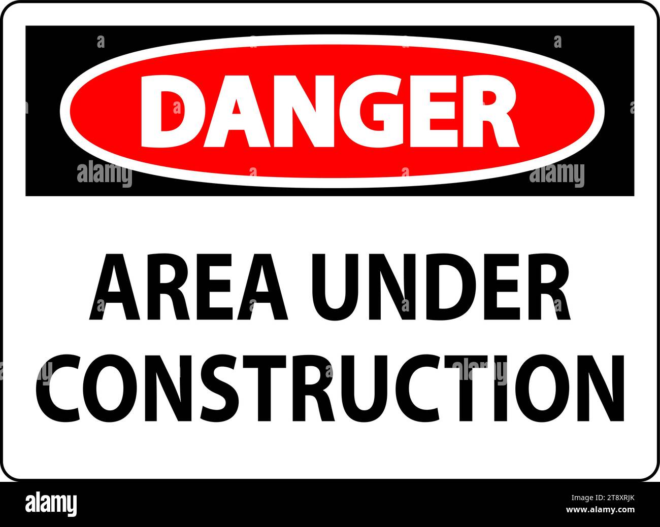 Danger Sign Area Under Construction Stock Vector Image & Art - Alamy
