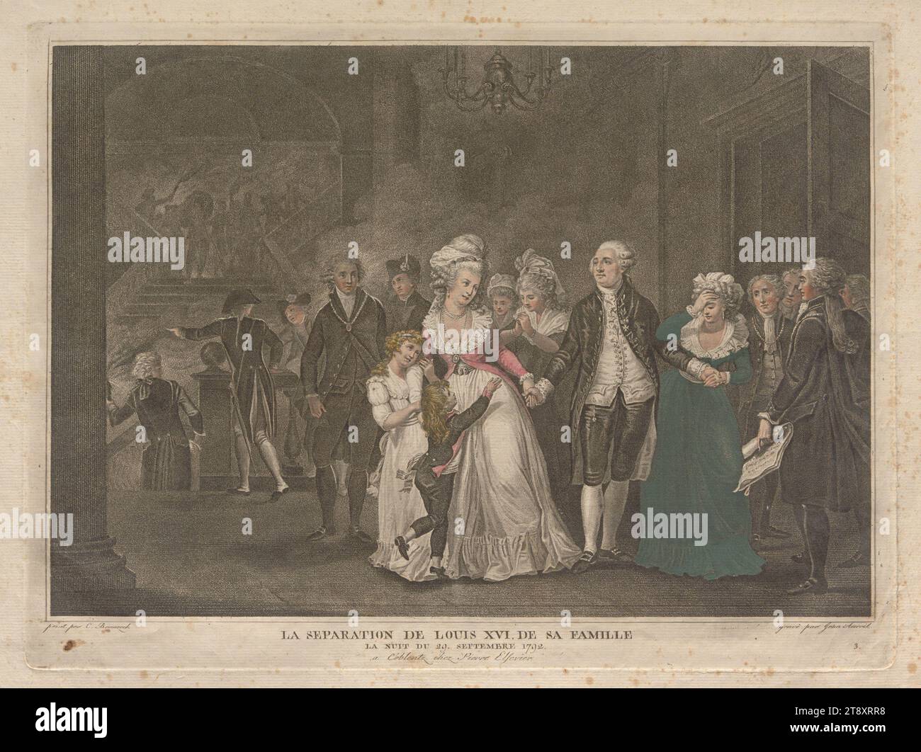 Separation of Louis XVI from his family (on September 29, 1792), Jean ...