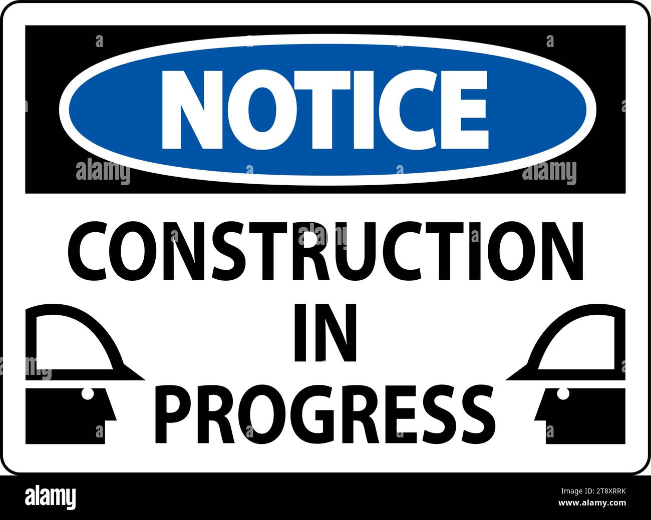 Notice Sign Construction In Progress Stock Vector Image & Art - Alamy