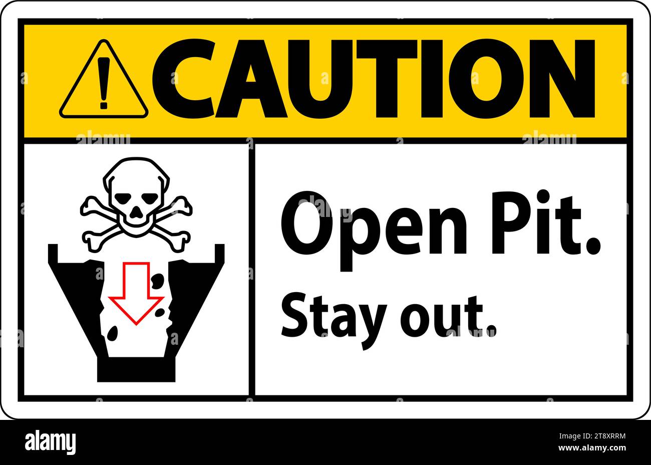 Road sign danger ditch background Stock Vector Images - Alamy