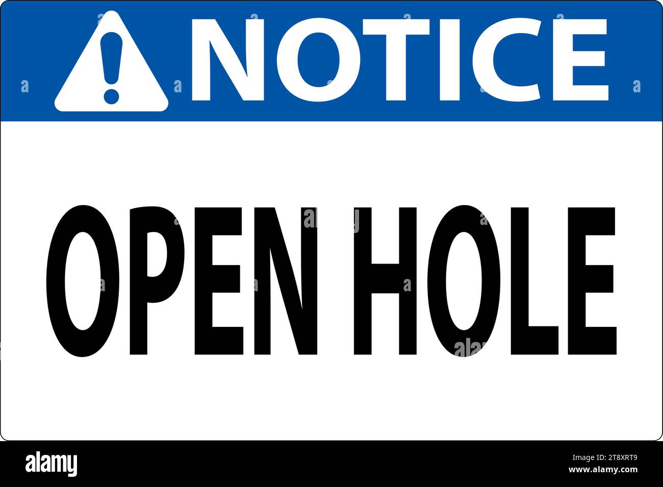 Notice Sign Open Holes Stock Vector Image & Art - Alamy