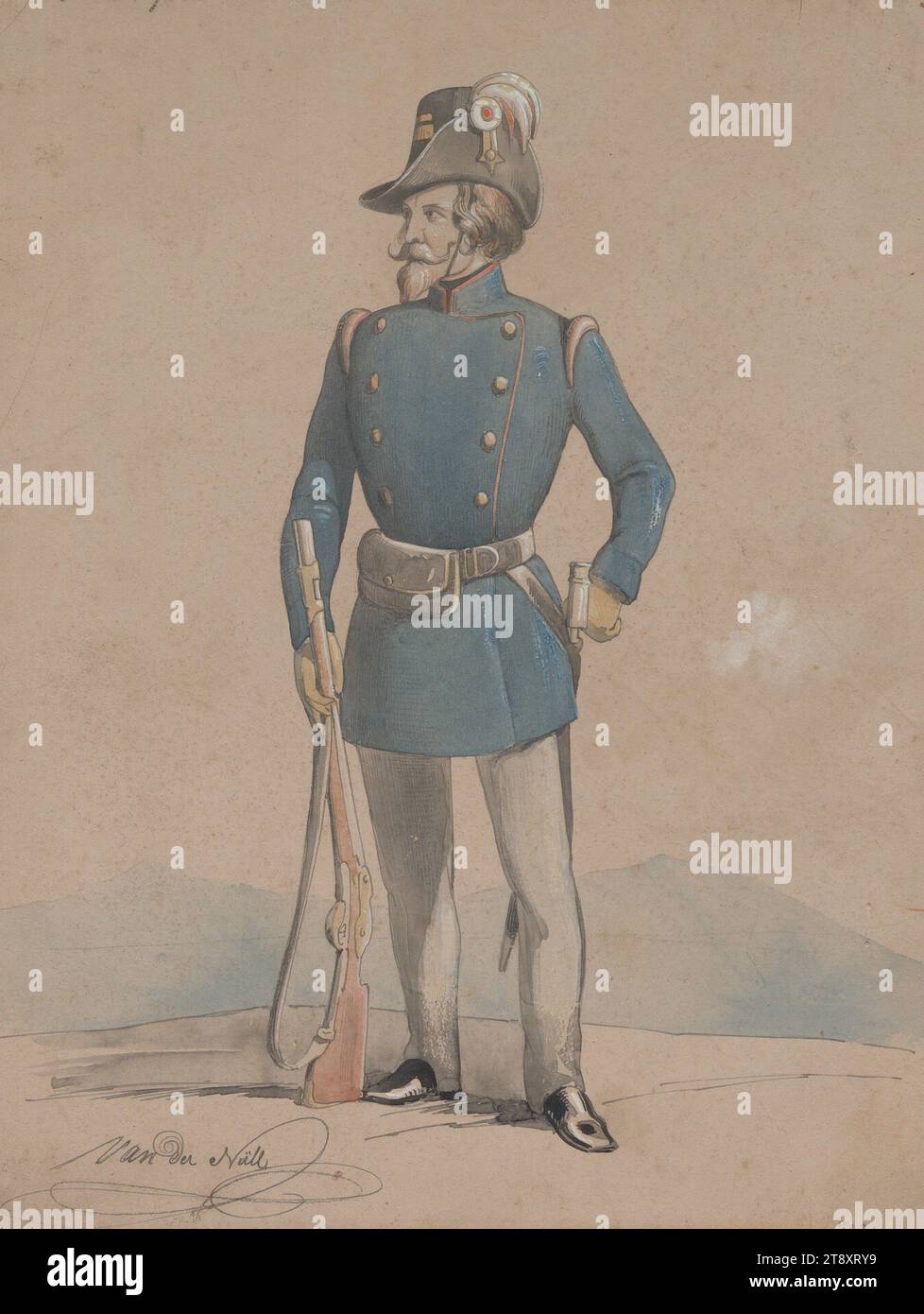 Uniform project for the National Guard 1848: infantryman, Eduard van ...