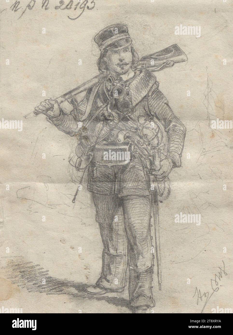 Armed student 1848, Josef Anton Strassgschwandtner (1826-1881 ...