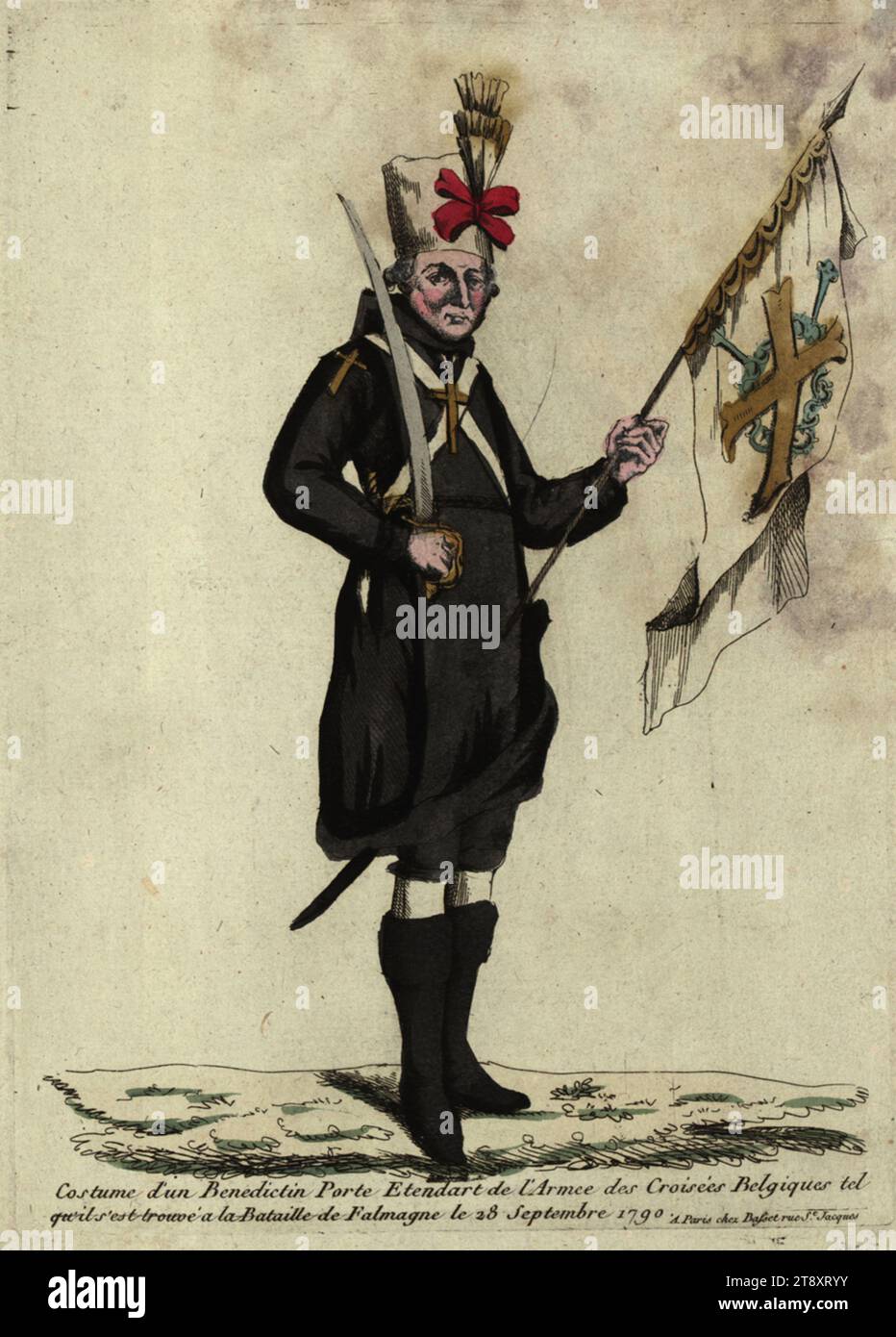 Costume d benedictin porte etendart de larmee des croisees b hi-res ...