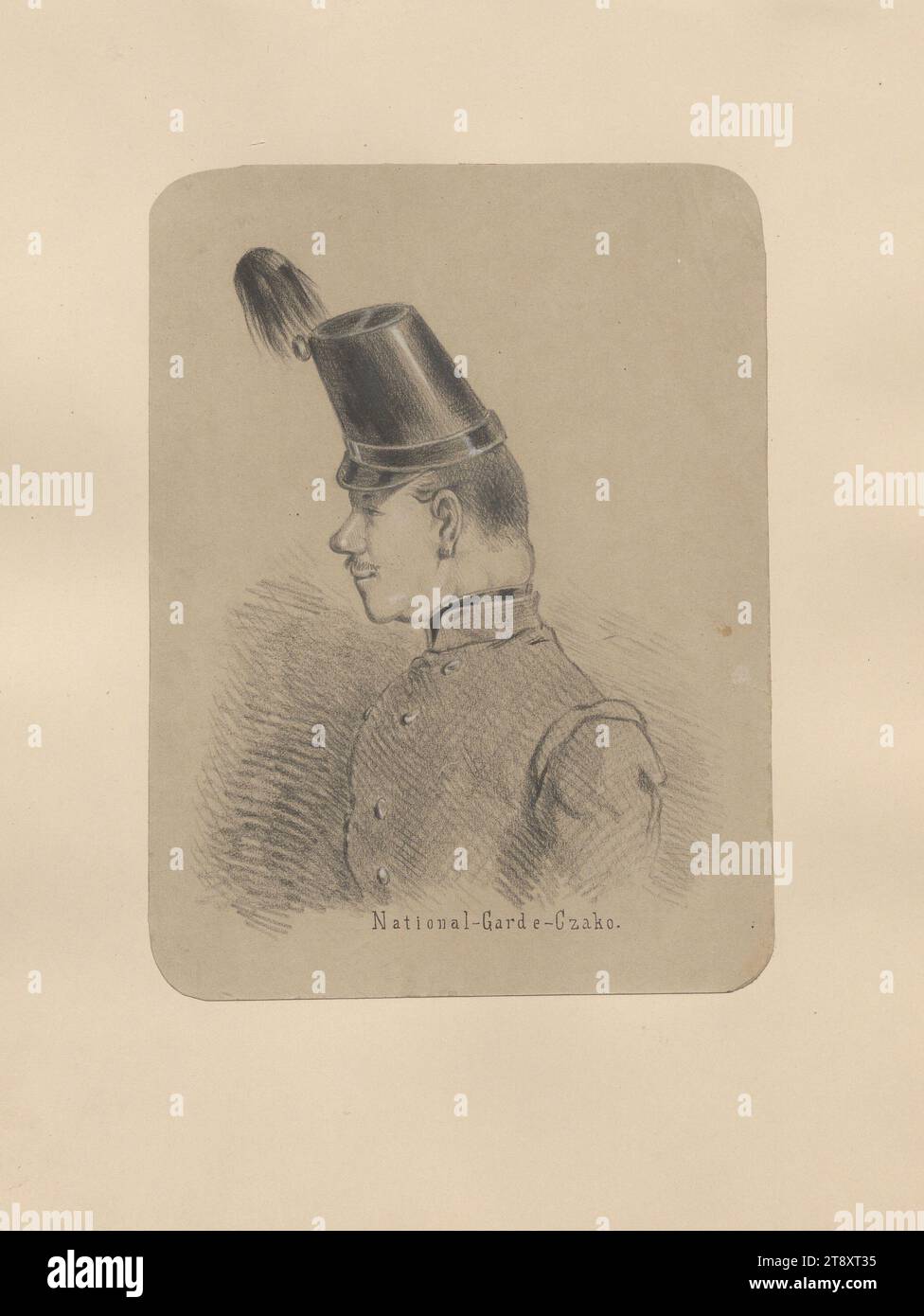 National Guard-Czako.' (preparatory drawing for the series 'Chronology ...