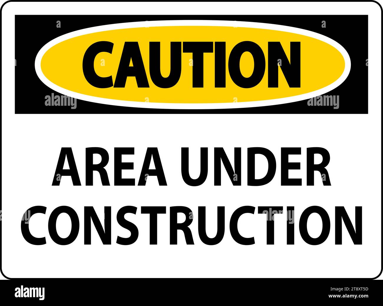 Caution Sign Area Under Construction Stock Vector Image & Art - Alamy