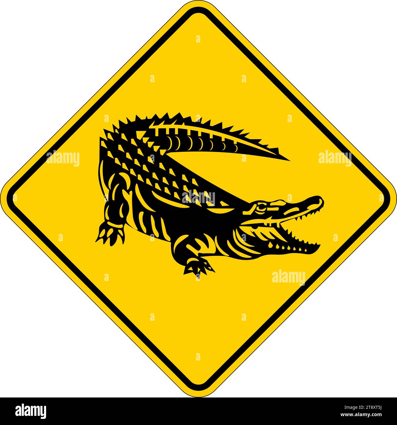 Alligator Sign, Alligator Area Sign Stock Vector Image & Art - Alamy