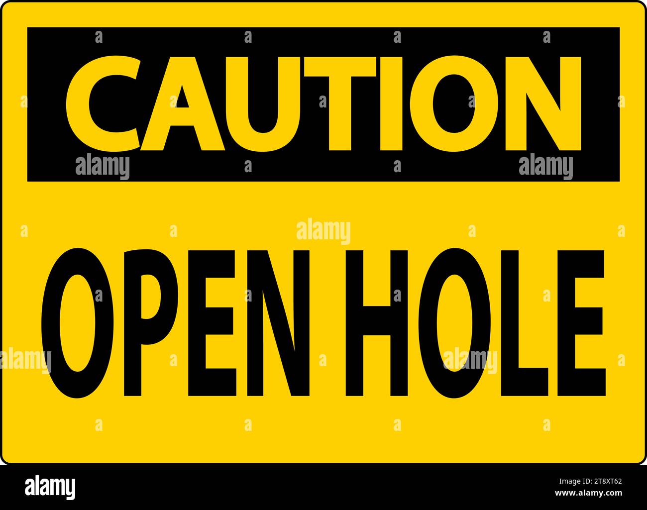 Danger Sign Open Holes Stock Vector Image & Art - Alamy