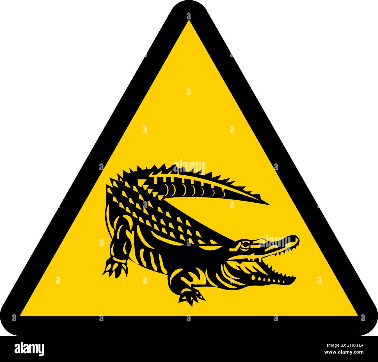Alligator Sign, Alligator Area Sign Stock Vector Image & Art - Alamy