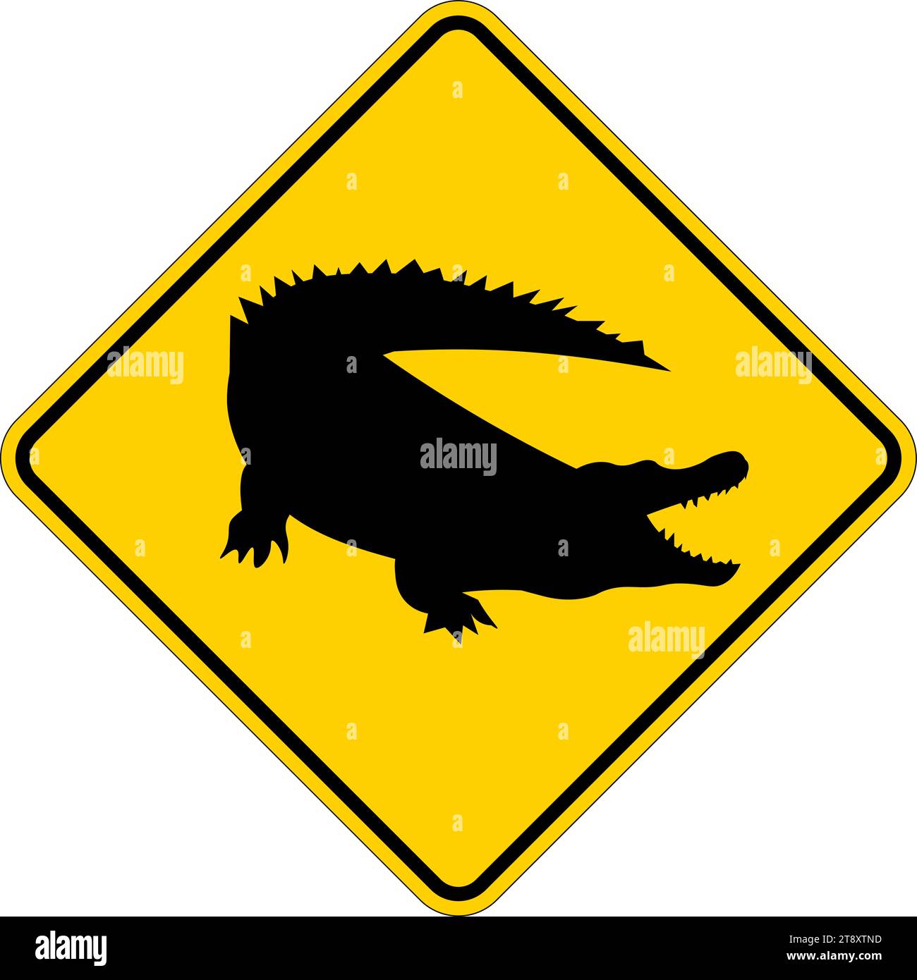 Alligator Sign, Alligator Area Sign Stock Vector Image & Art - Alamy