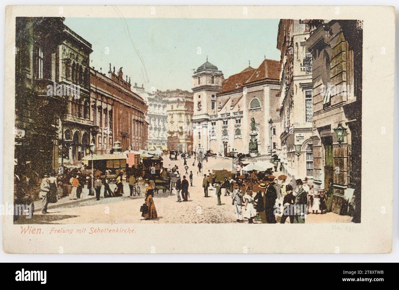 Vienna. Freiung with Schottenkirche, Unknown, 1901, coated paperboard ...
