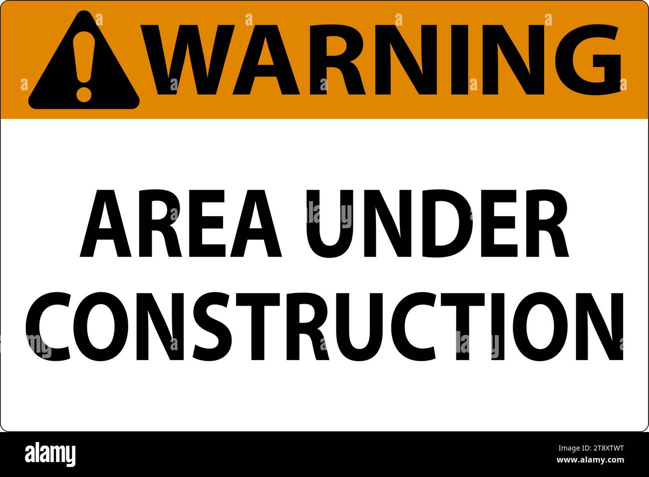 Warning Sign Area Under Construction Stock Vector Image & Art - Alamy