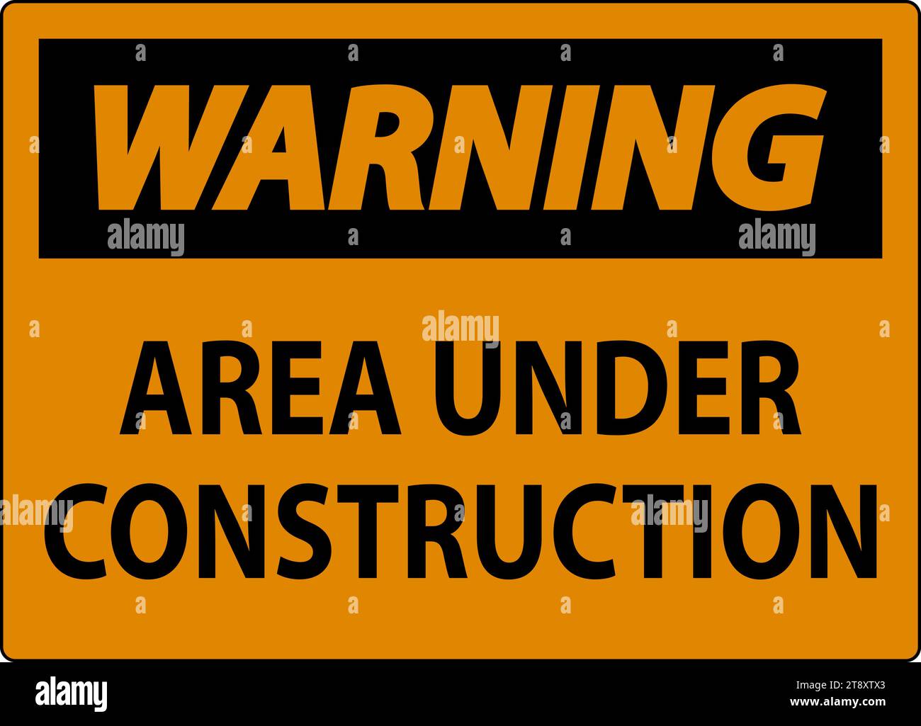 Warning Sign Area Under Construction Stock Vector Image & Art - Alamy