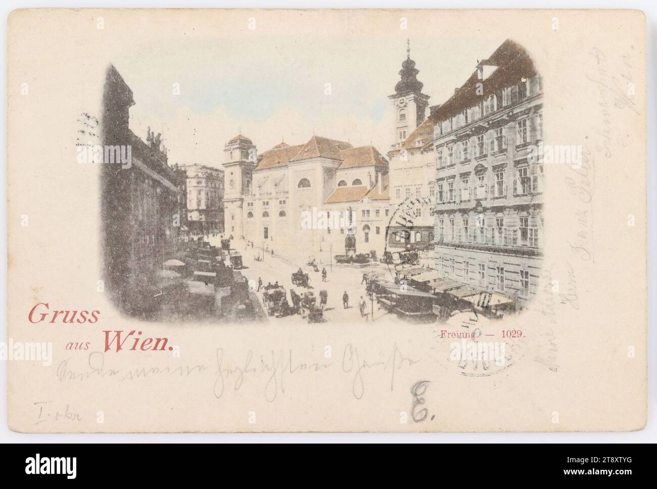 Greetings from Vienna. Freiung, Unknown, 1898, paperboard, hand ...