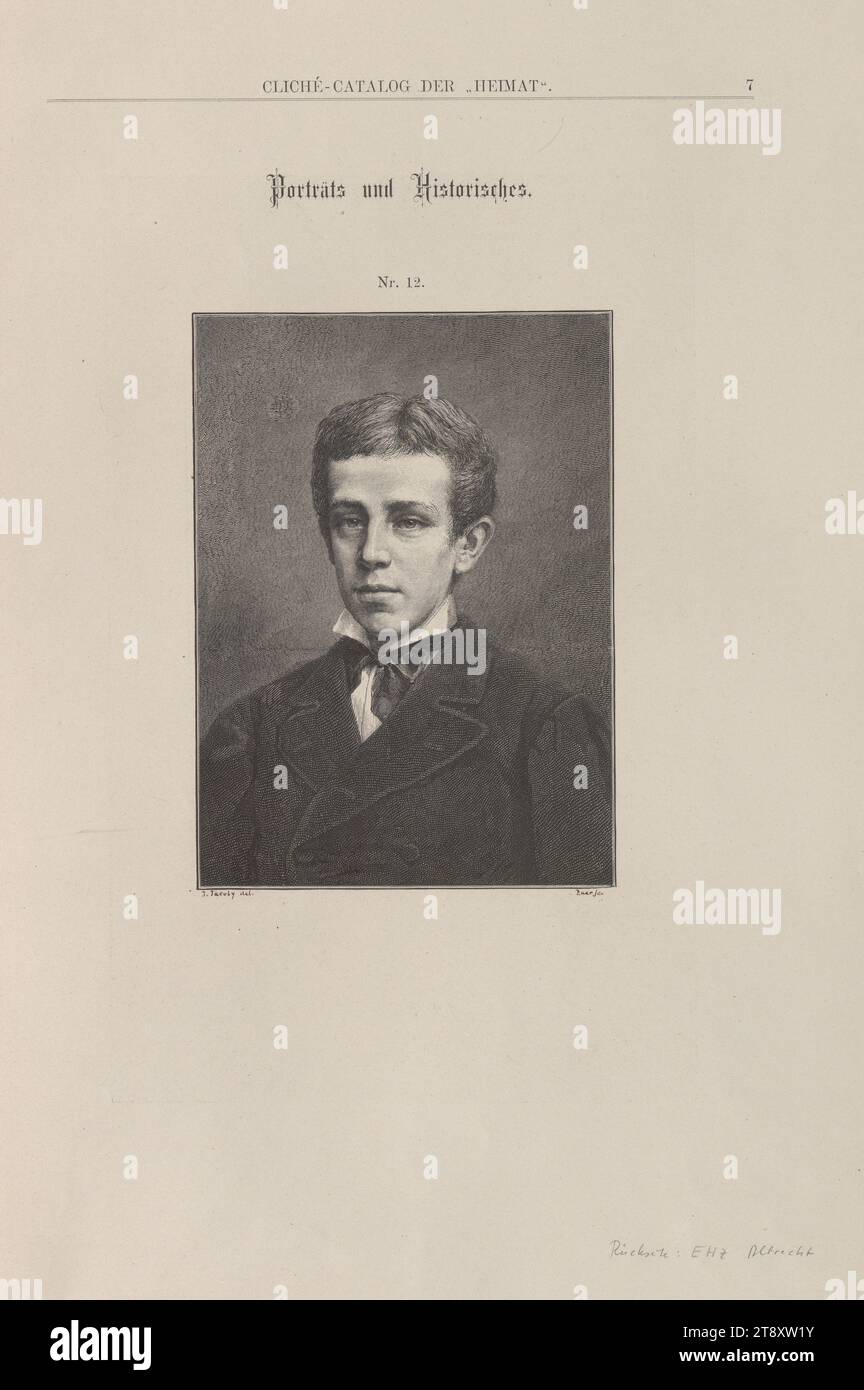 Crown Prince Rudolf of Austria; Archduke Albrecht (from 'Cliché-Catalog ...
