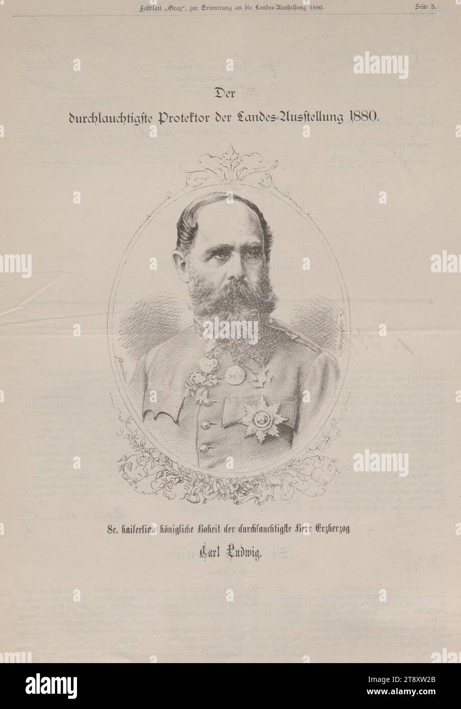 The most illustrious Protector of the National Exhibition 1880, His ...
