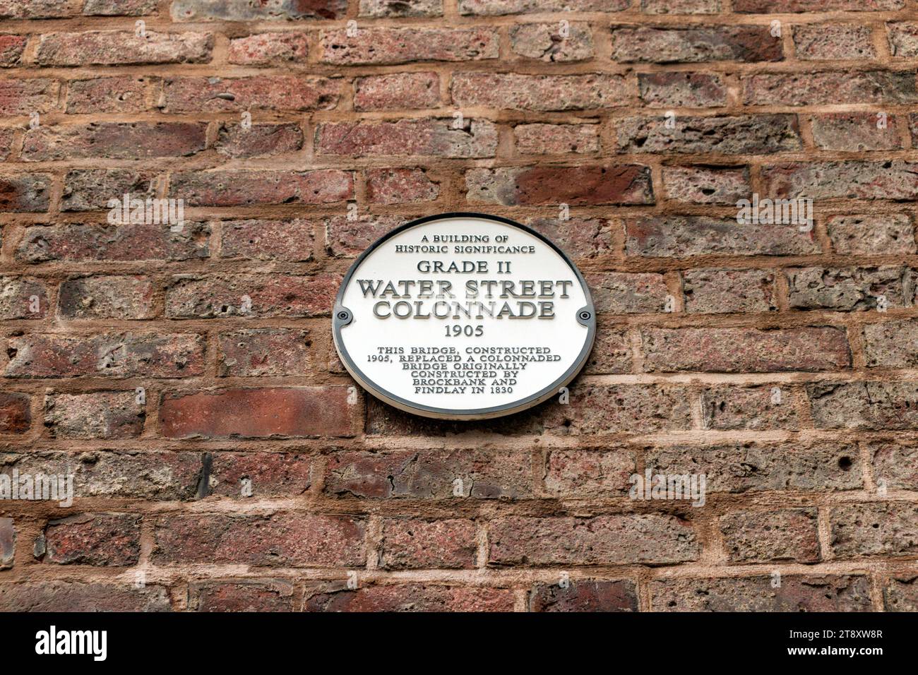 Water Street Collande White Plaque Manchester Stock Photo - Alamy