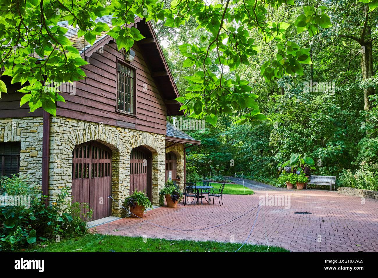 Cozy cabin in forest, woods in summer with mortgage and refinance on ...