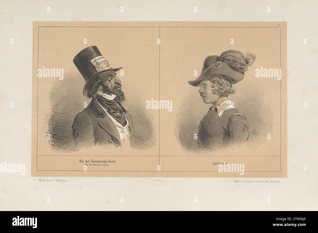 Hat with classification card, for the National Guard. - Calabreser ...