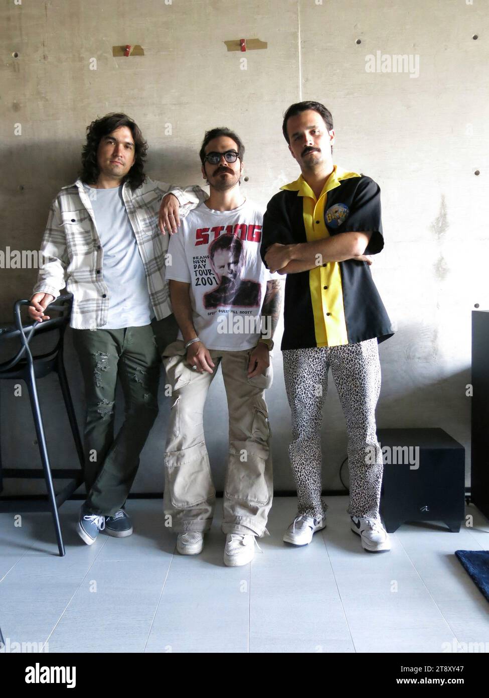 Members of the Mexican band Midnight Generation; Luis Carlos Amaya ...