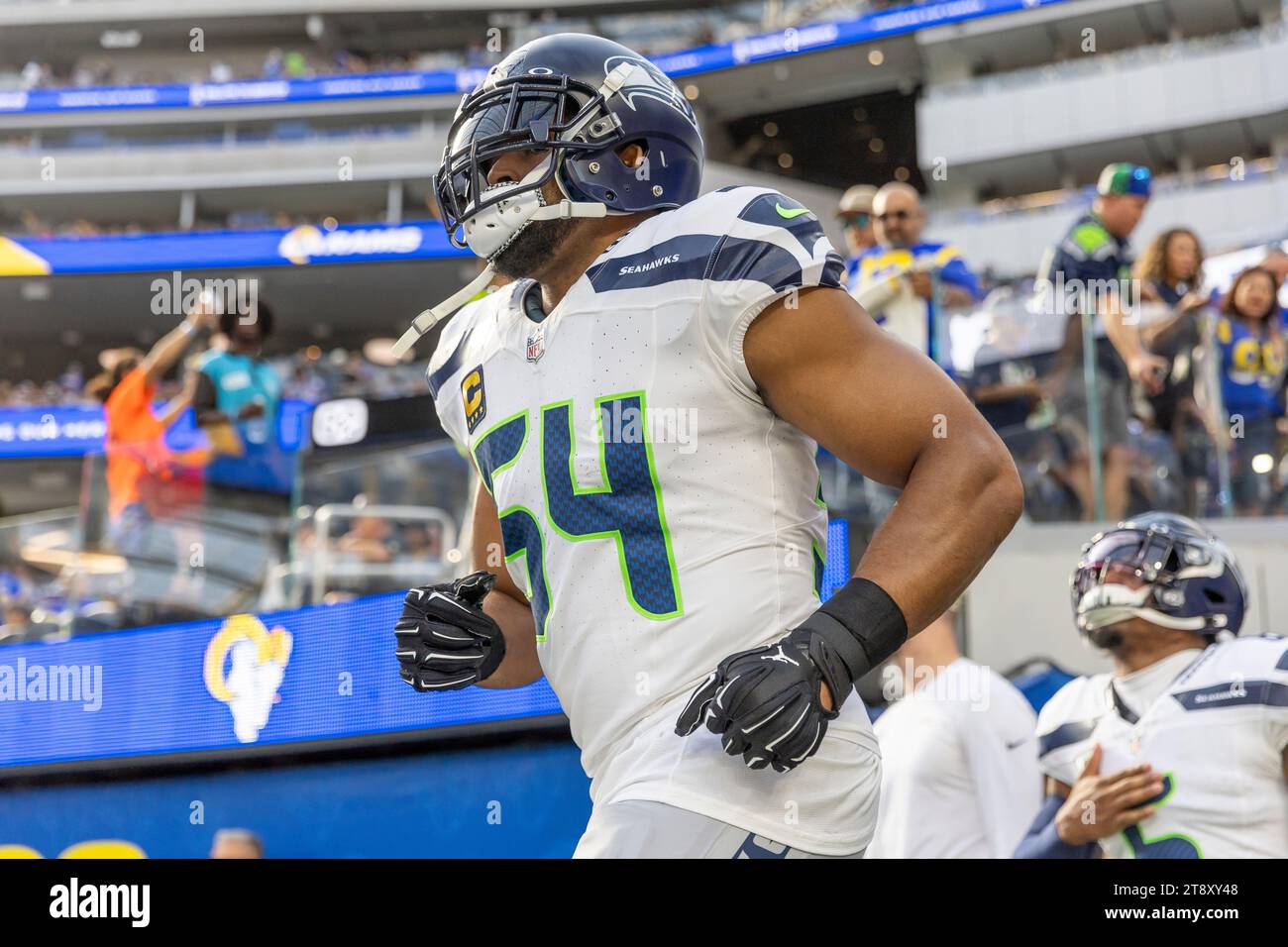 Seattle Seahawks linebacker Bobby Wagner (54) enters the field before ...