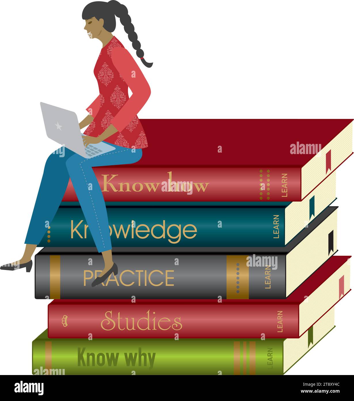 Indian with laptop Stock Vector Images - Alamy