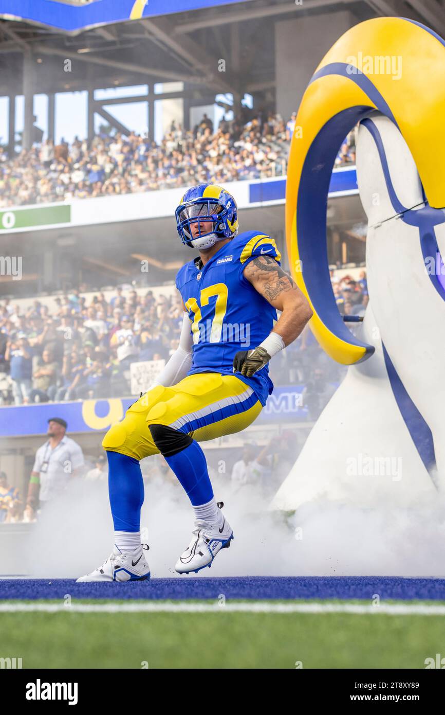 Los Angeles Rams linebacker Michael Hoecht (97) enters the field during ...