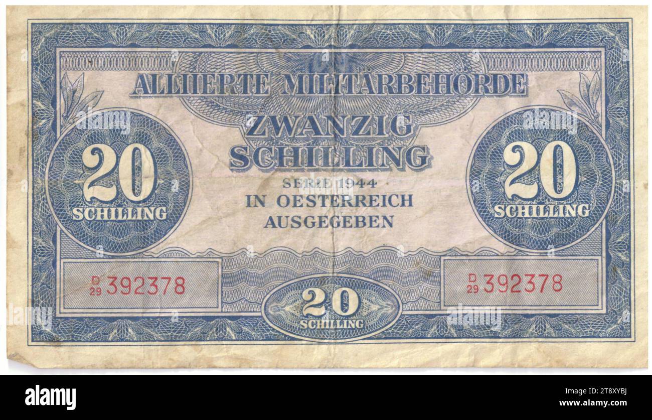 20 schilling bank note hi-res stock photography and images - Alamy