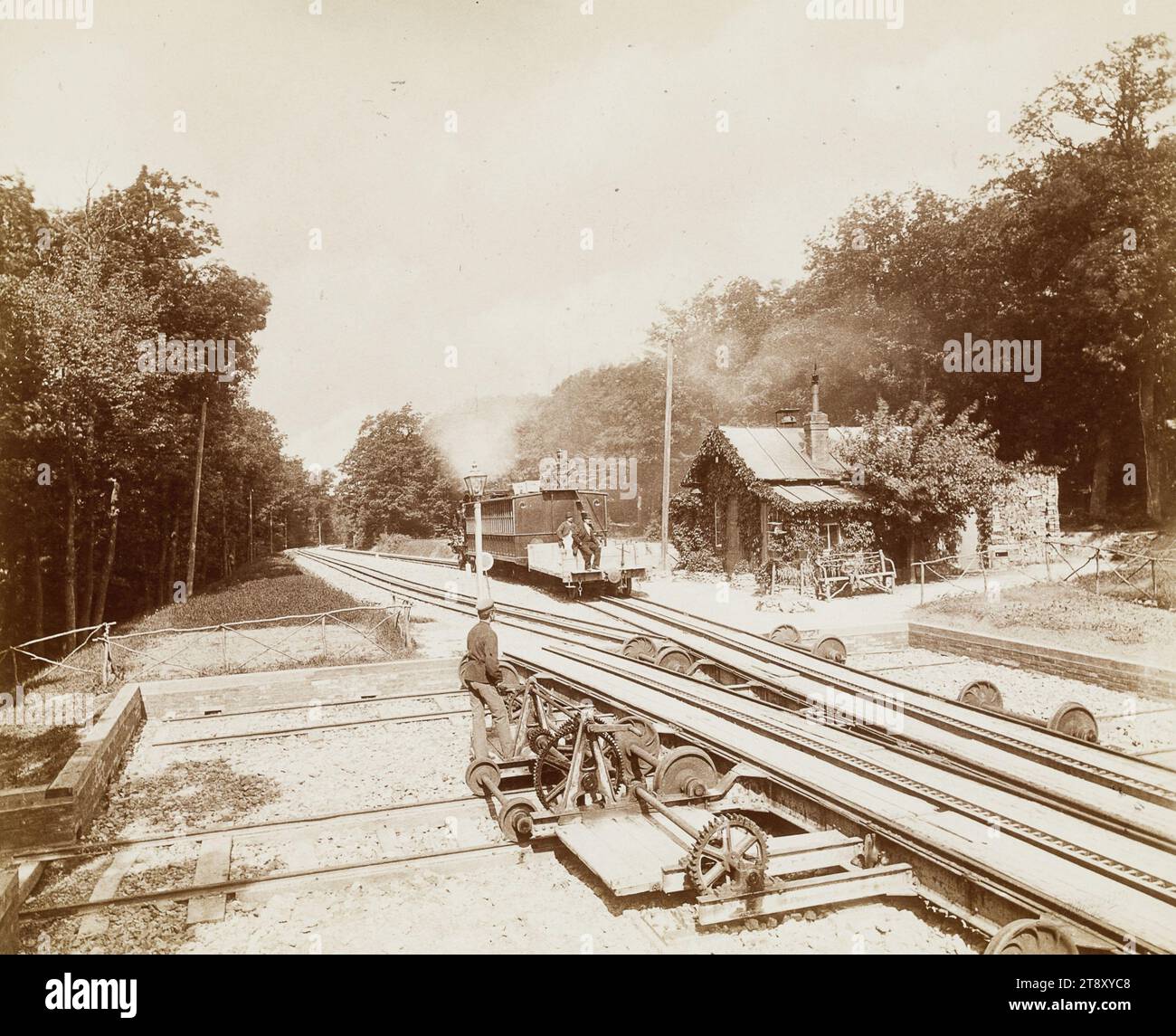 19th, rack railroad to Kahlenberg, transfer table, Victor [also: Viktor ...