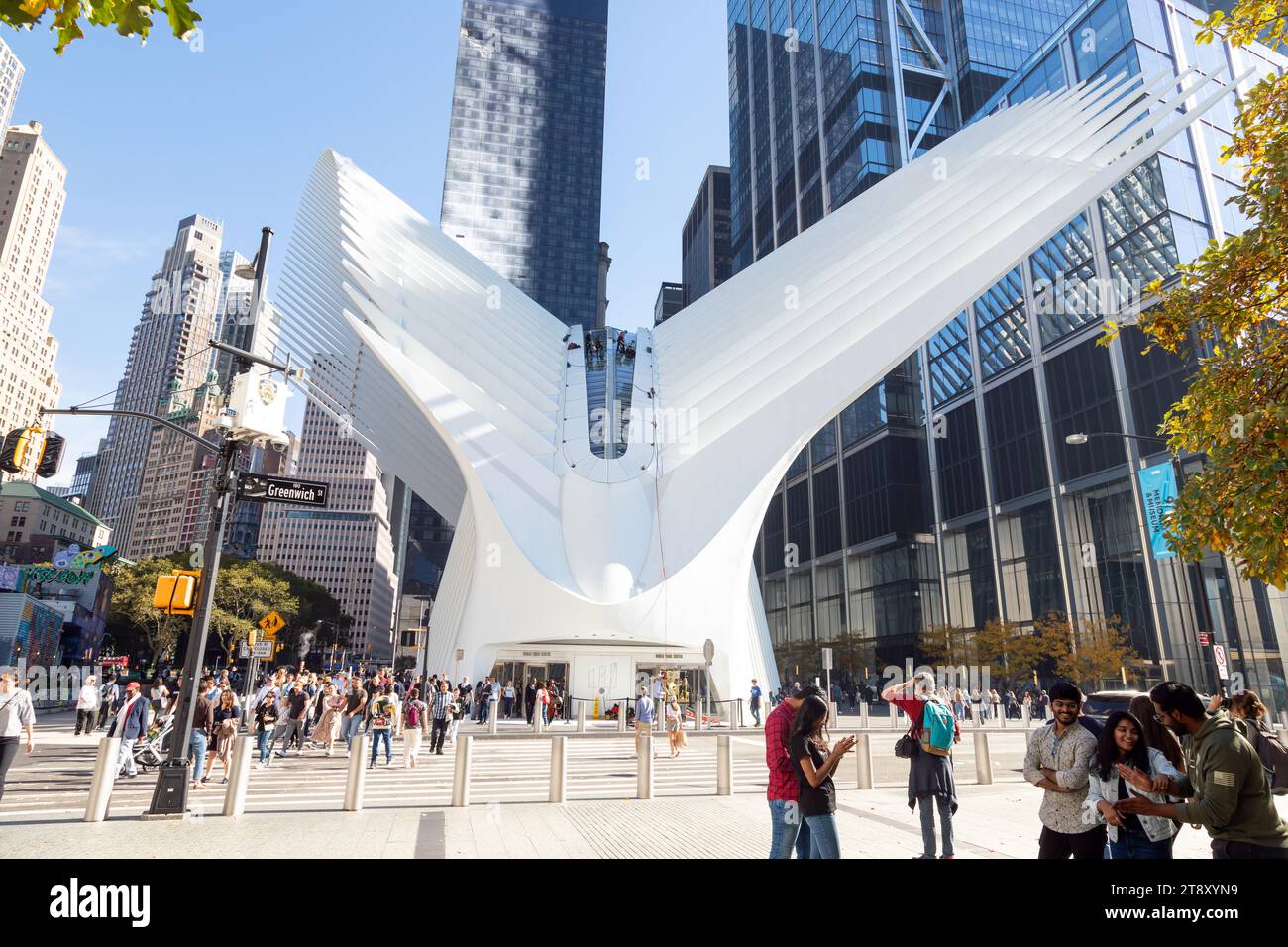 The Oculus transportation hub and shopping mall, Lower Manhattan, New ...