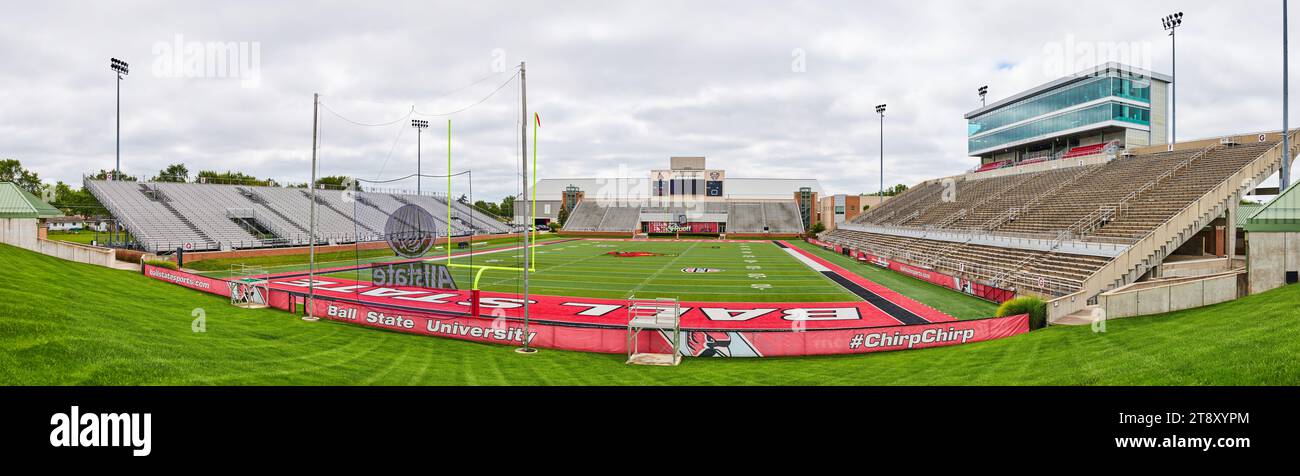 Scheumann Stadium panorama entire stadium with Cardinals football field ...