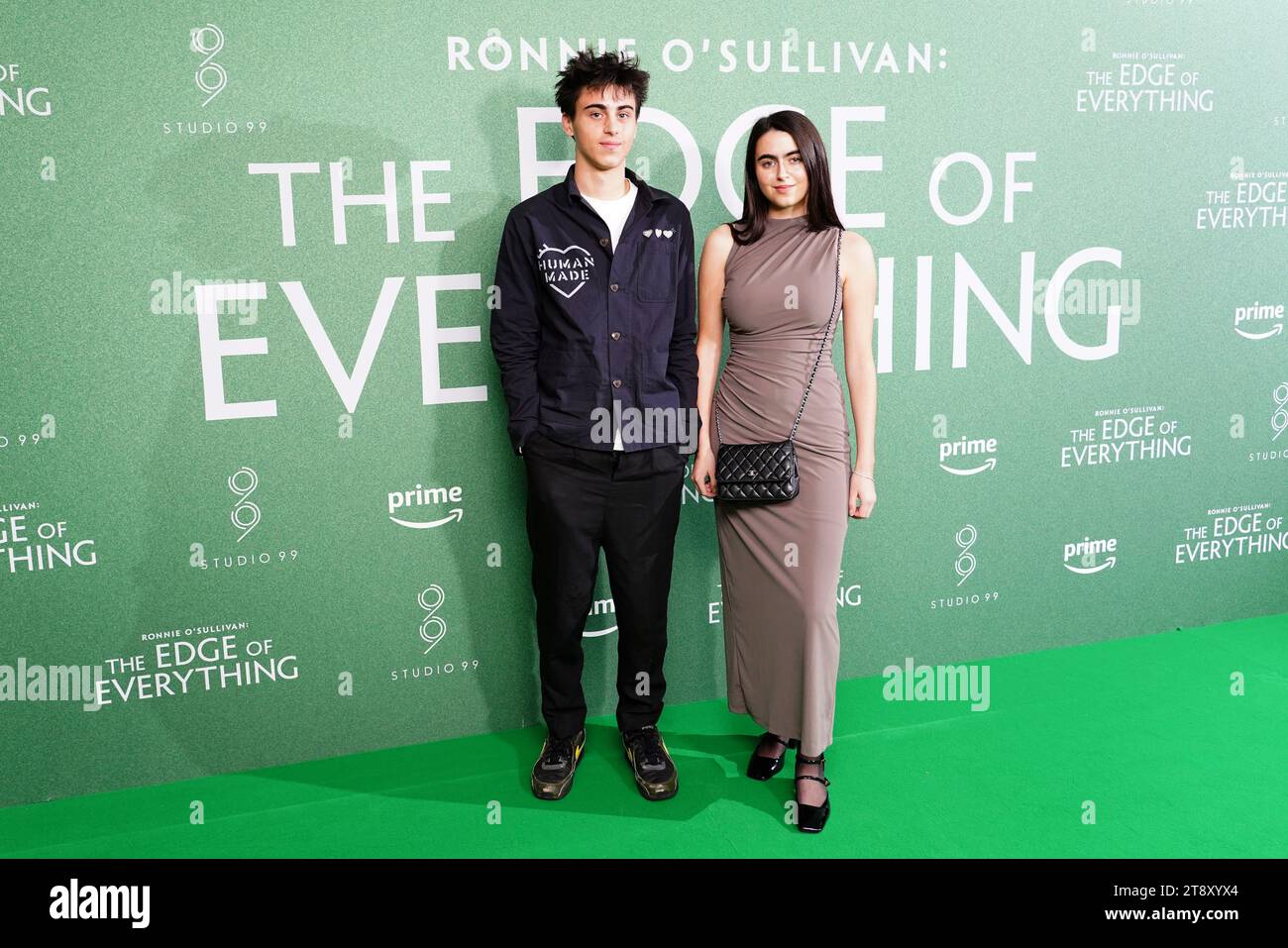 (left to right) Laila Rouass, Ronnie O'Sullivan Jr. and Lily O'Sullivan ...