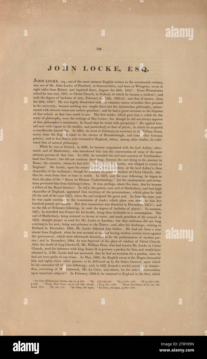 John locke esq hi-res stock photography and images - Alamy