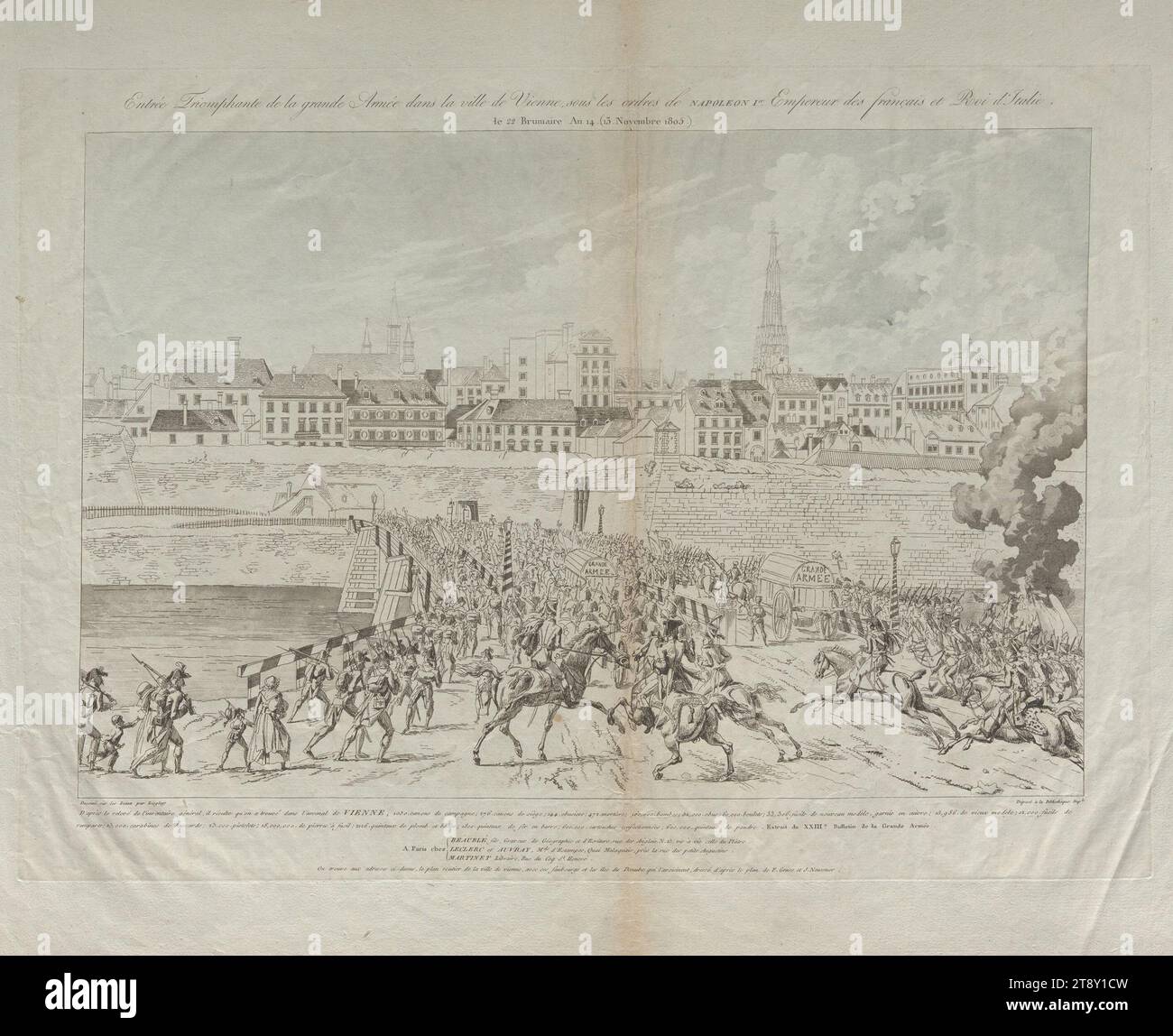 Entry of the French into Vienna on November 13, 1805, 1805, paper ...