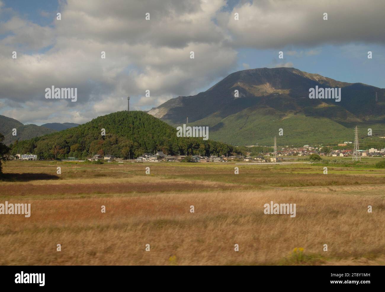 Japan in autumn from the Shinkansen train from Kyoto to Tokyo Stock ...
