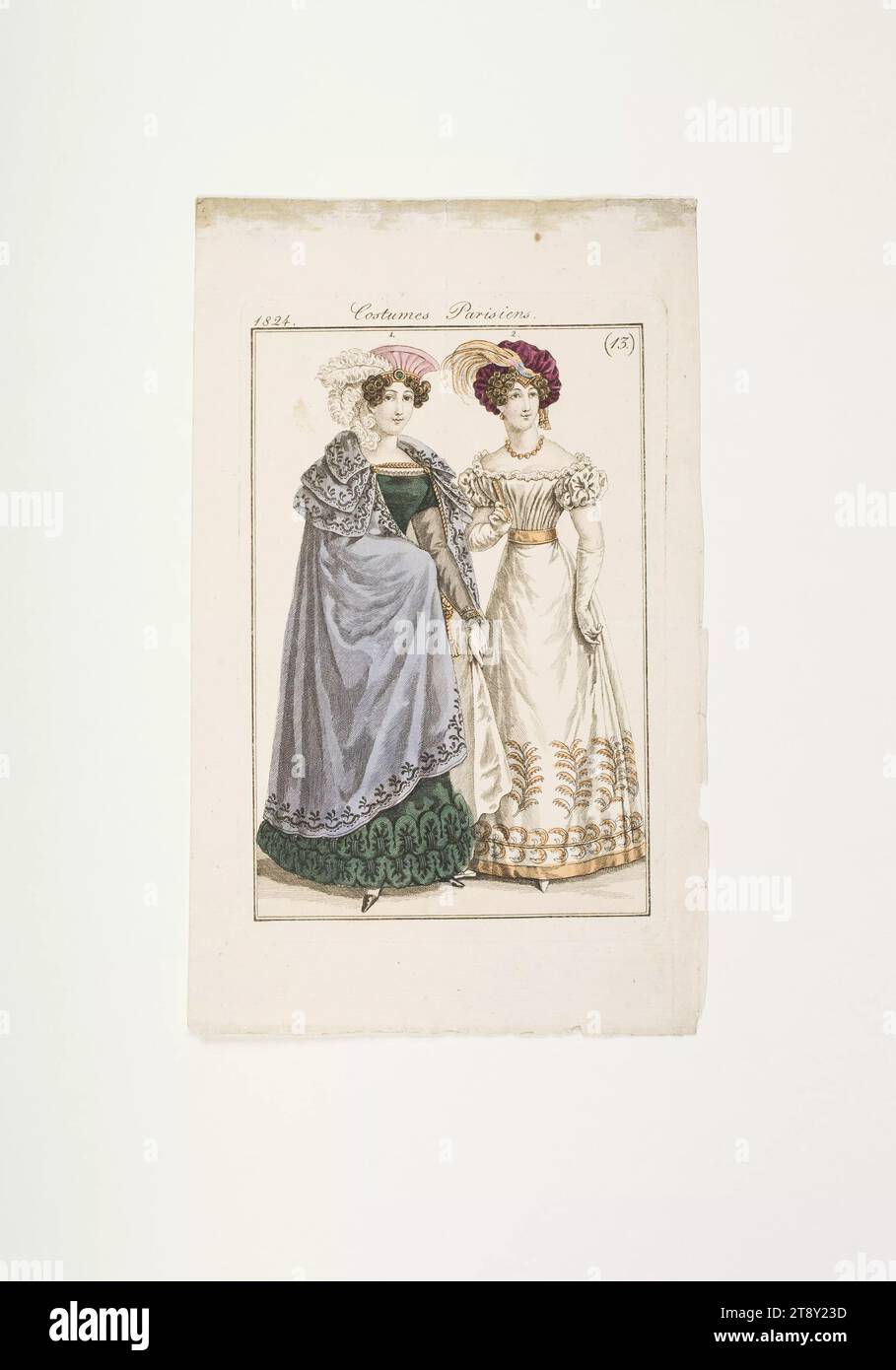 Fashion picture: 'French women with caps, decorated with marabout ...