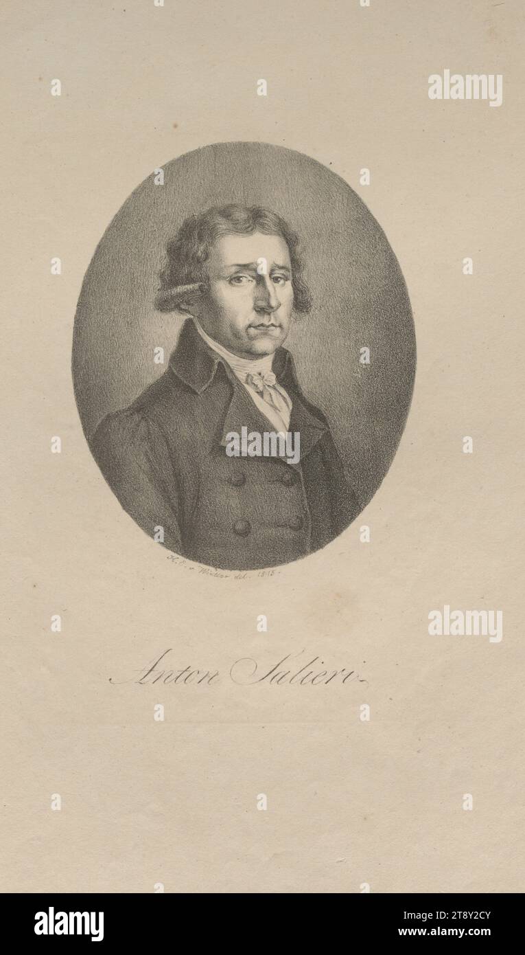 Anton Salieri', Heinrich Eduard von Wintter (1788-1829), Artist, 1815, paper, lithography ...