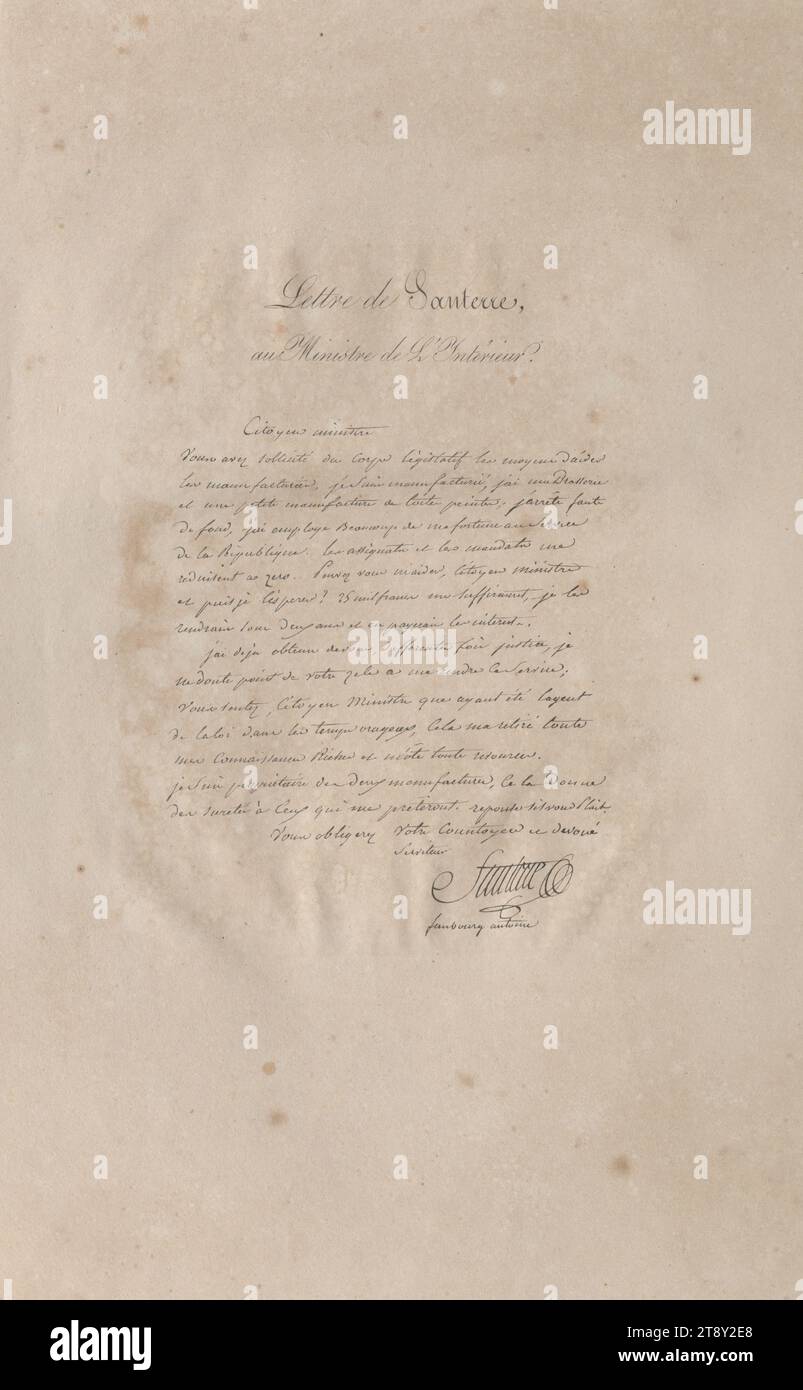 Lettre de santerre hi-res stock photography and images - Alamy