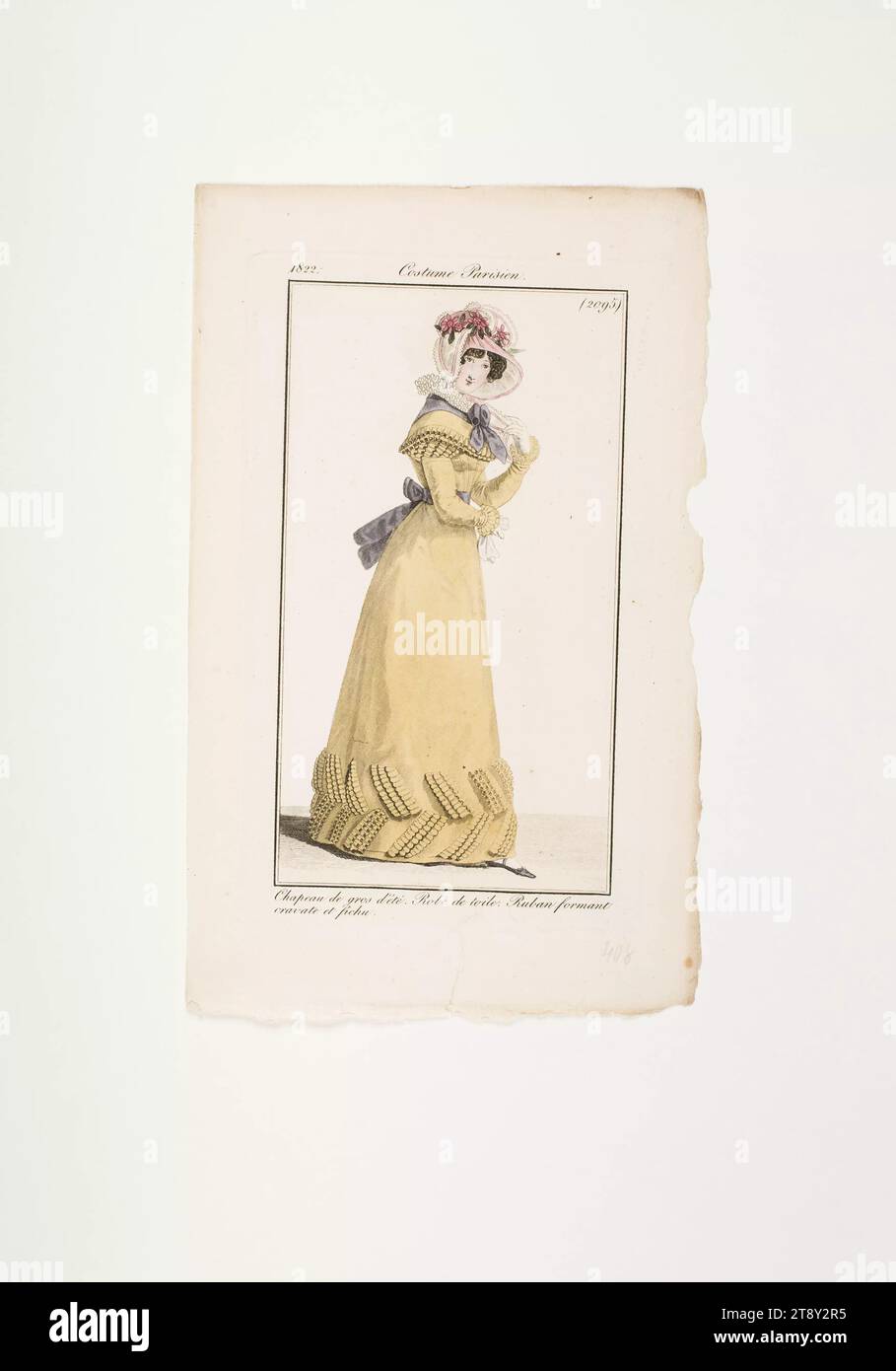 Fashion picture: 'Parisian lady with summer hat, ruff and girdle ...