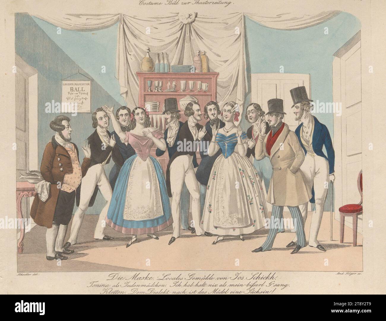 The mask. Local painting by Jos. Schickh (costume picture No. 79 to the ...