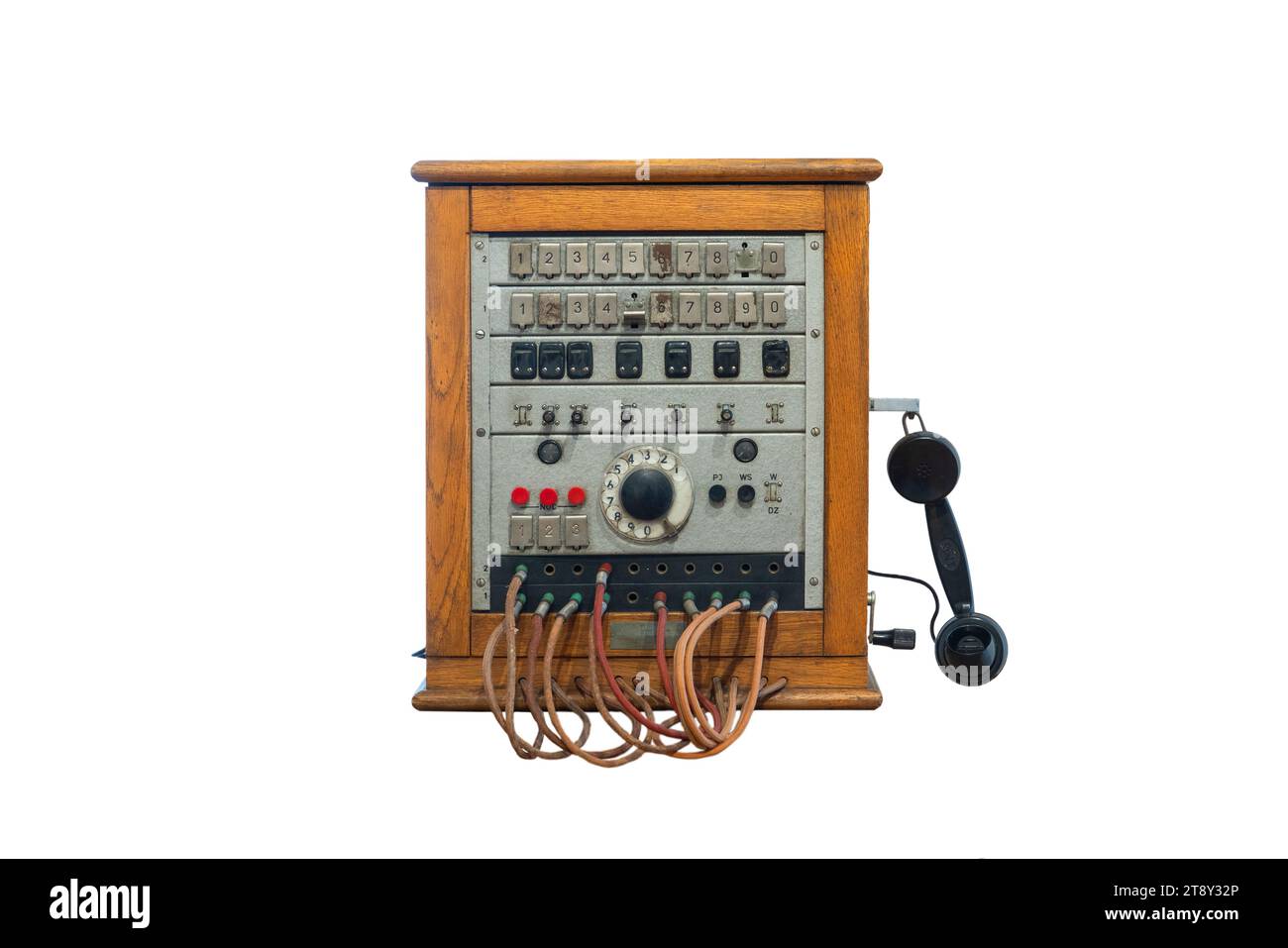 Telephone switchboard isolated on white background Stock Photo - Alamy